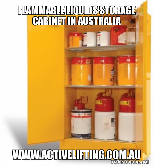 Flammable liquids storage cabinet in Australia www.activelifting.com.au ...