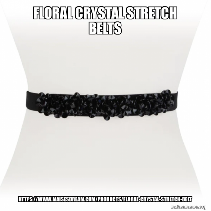 floral crystal stretch belts https://www.maisesdream.com/products ...