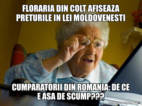 Floraria din colt afiseaza preturile in lei moldovenesti Cumparatorii ...