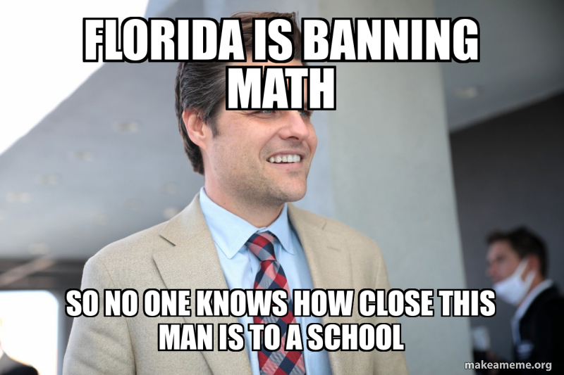 Florida is banning math So no one knows how close this man is to a ...