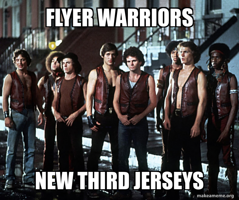 Flyer warriors New third jerseys Meme Generator