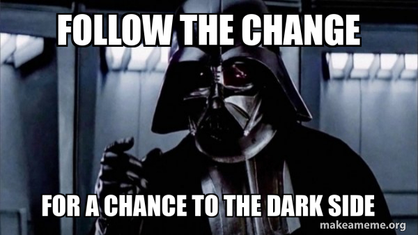 follow the change for a chance to the dark side - Darth Vader - Choke ...