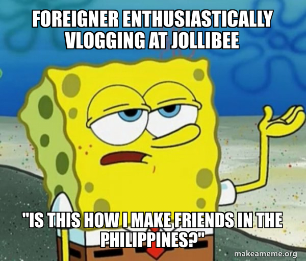 Foreigner enthusiastically vlogging at Jollibee "Is this how I make ...