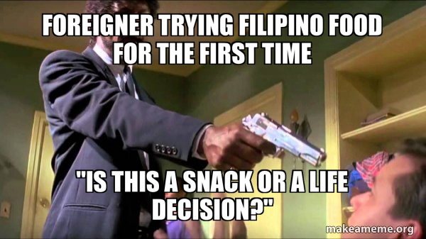 Foreigner trying Filipino food for the first time "Is this a snack or a ...