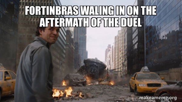 Fortinbras waling in on the aftermath of the duel - That's My Secret ...