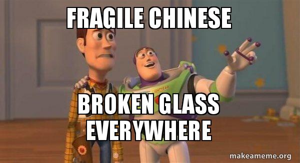 Fragile Chinese Broken Glass everywhere - Buzz and Woody (Toy Story ...