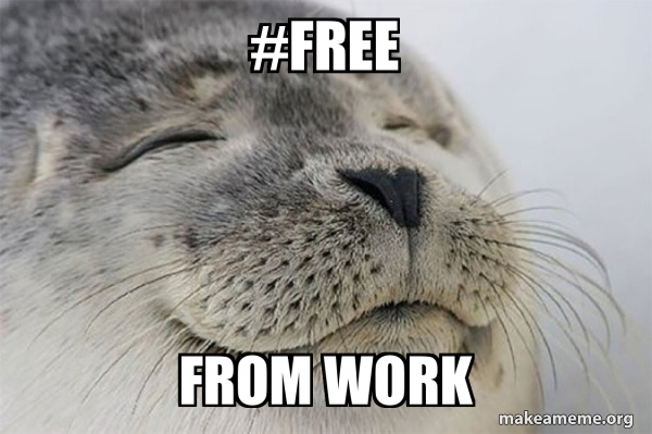 #Free From Work - Satisfied Seal Meme Generator