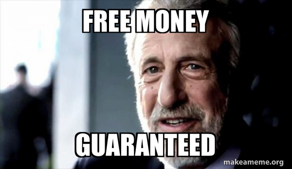 FREE MONEY GUARANTEED - I Guarantee it - George Zimmer Meme Generator