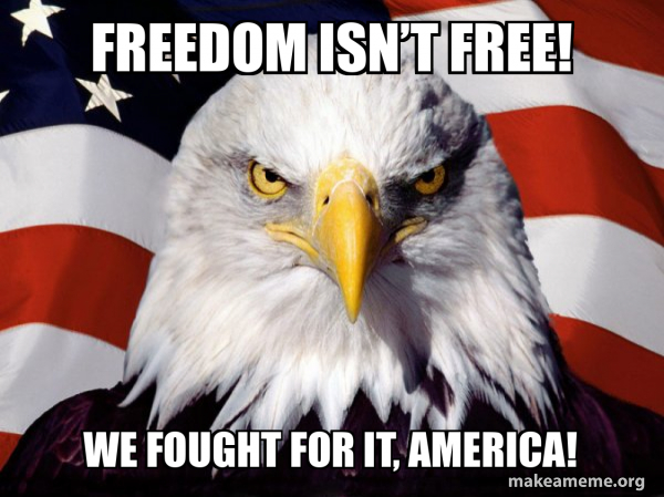 FREEDOM ISN’T FREE! We Fought For It, AMERICA! - American Pride Eagle ...