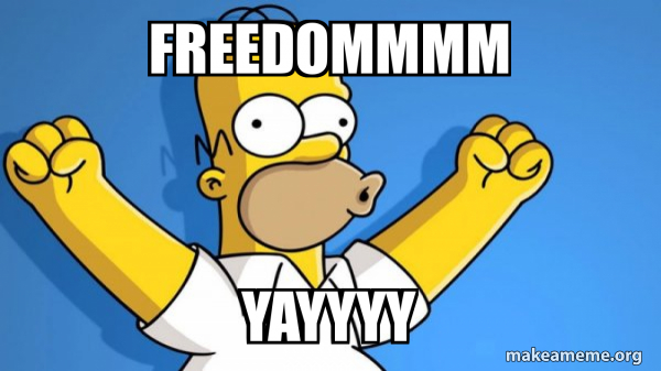 FREEDOMMMM YAYYYY - Happy Homer Meme Generator
