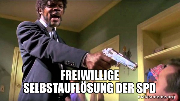 Freiwillige Selbstauflösung der SPD - Samuel L. Jackson Say What Meme ...