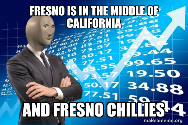 Fresno is in the middle of California And Fresno chillies - Stonks Only ...