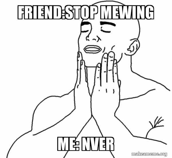 Friend:Stop mewing Me: nver - Feels Good Meme Generator
