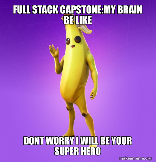 Full Stack Capstone:My Brain Be Like Dont worry I will be your super ...