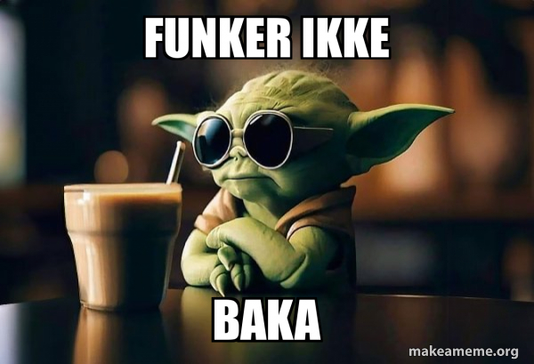 FUNKER IKKE baka - Cool Yoda (Sunglasses) Meme Generator