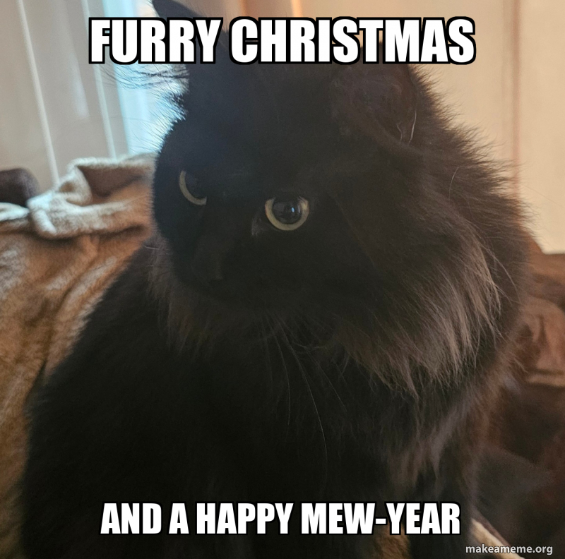 Furry christmas And A happy mew-year Meme Generator