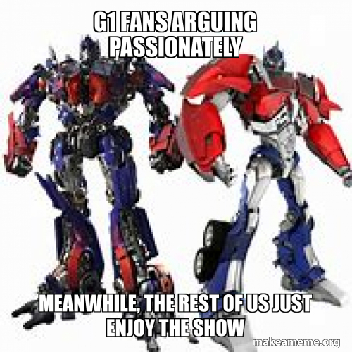 G1 fans arguing passionately Meanwhile, the rest of us just enjoy the show - Describing the ...