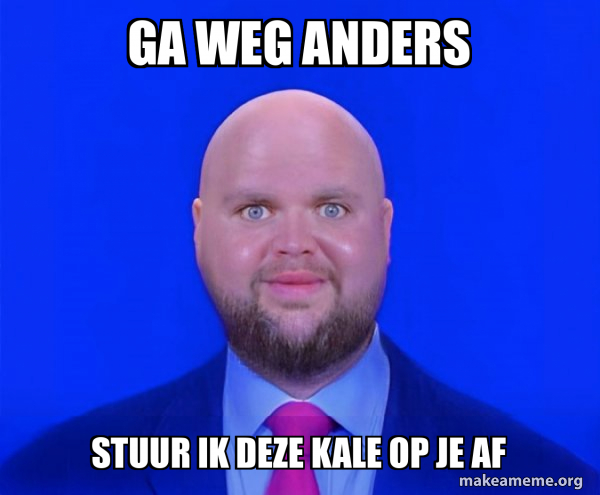 Ga weg anders stuur ik deze kale op je af - Bald J.D. Vance Meme Generator