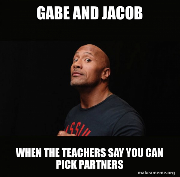 Gabe and Jacob When the teachers say you can pick partners - Dwayne ...