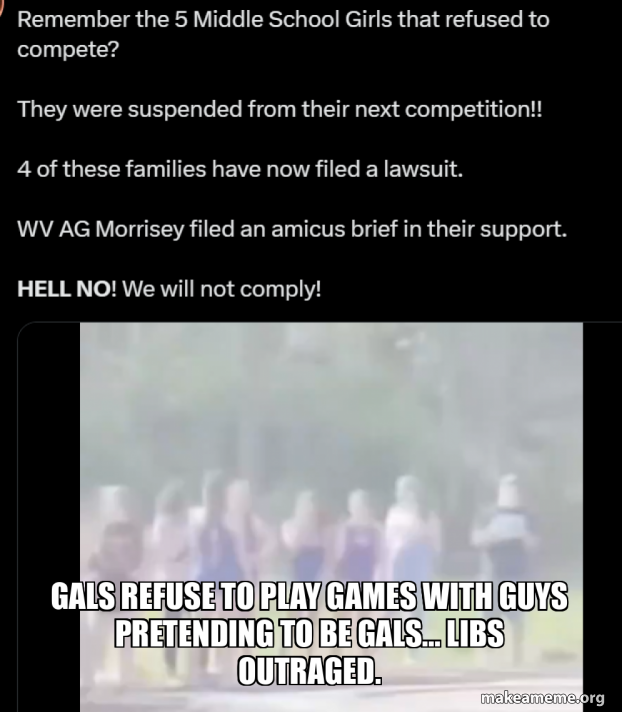 gals refuse to play games with guys pretending to be gals... libs ...