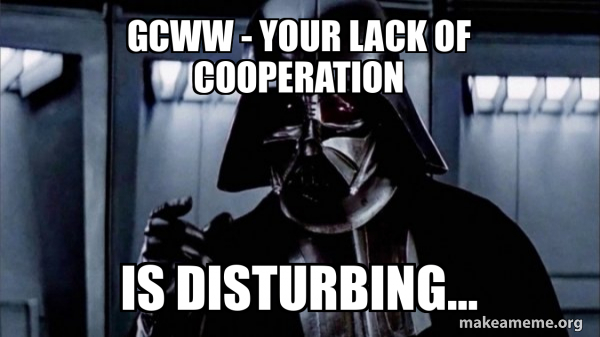 GCWW - Your lack of cooperation is disturbing... - Darth Vader - Choke ...
