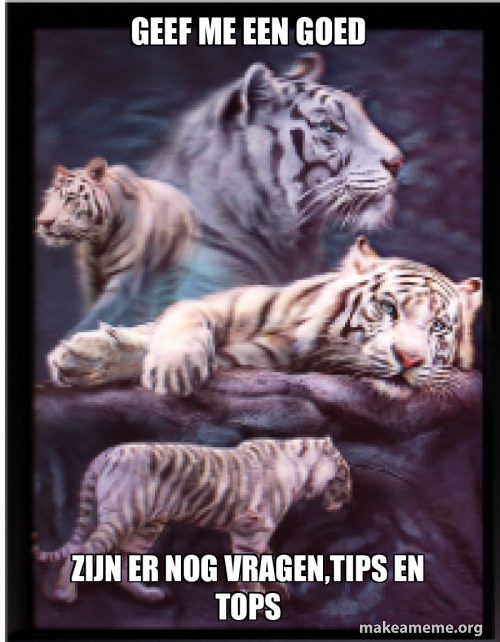geef me een goed zijn er nog vragen,tips en tops Meme Generator