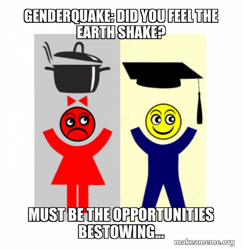 Genderquake: Did you feel the earth shake? Must be the opportunities ...
