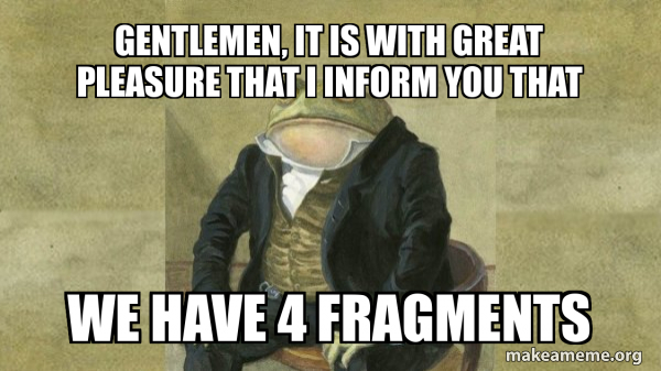 Gentlemen, it is with great pleasure that I inform you that we have 4 ...