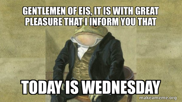 Gentlemen OF EIS, it is with great pleasure that I inform you that ...