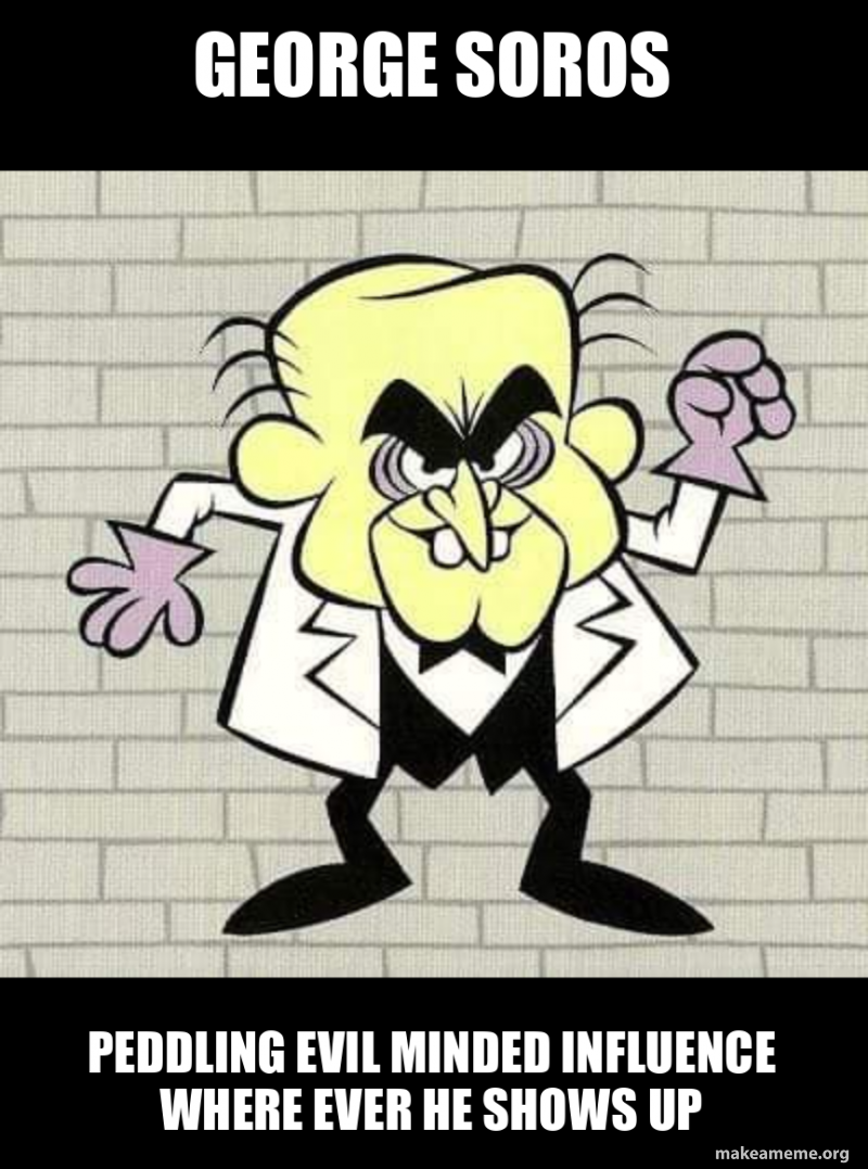 George Soros Peddling evil minded influence where ever he shows up ...