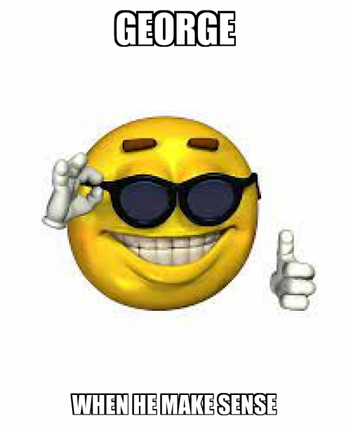 george when he make sense Meme Generator