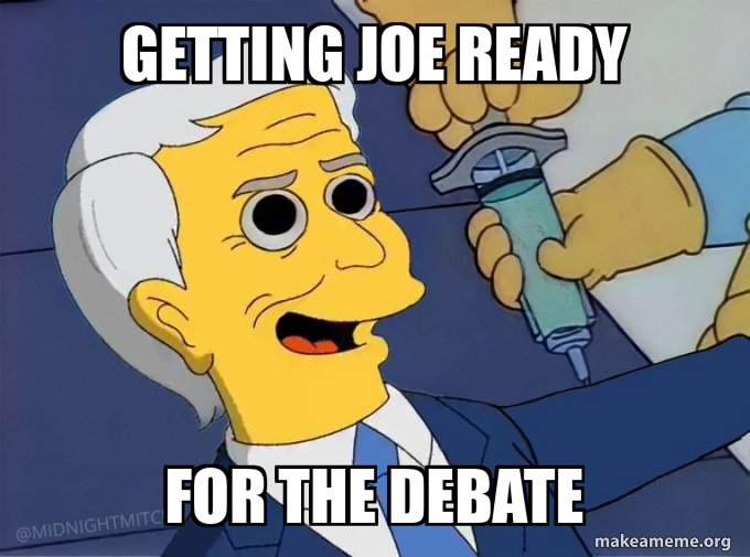 getting joe ready for the debate Meme Generator