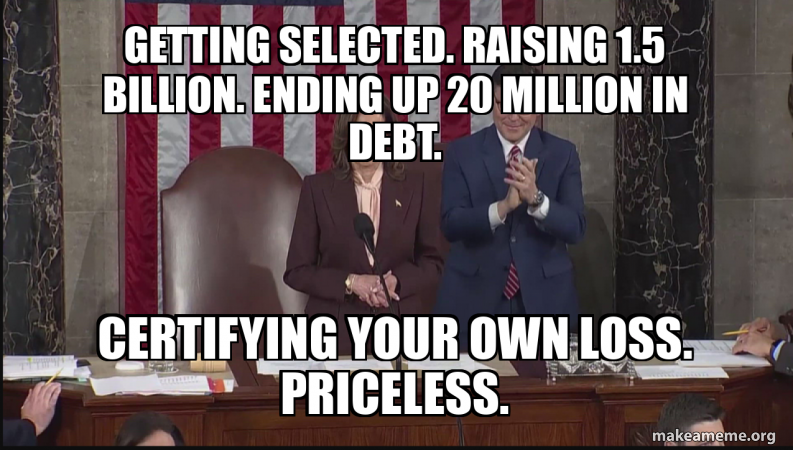 Getting selected. Raising 1.5 billion. Ending up 20 million in debt ...