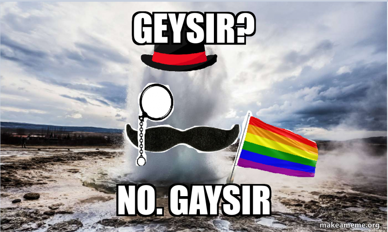 Geysir? No. Gaysir Meme Generator