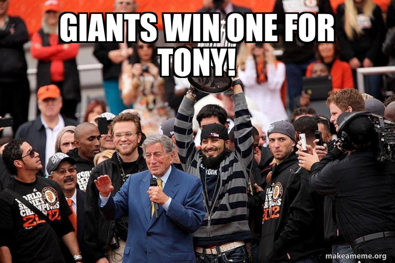 GIANTS WIN ONE FOR TONY! Meme Generator