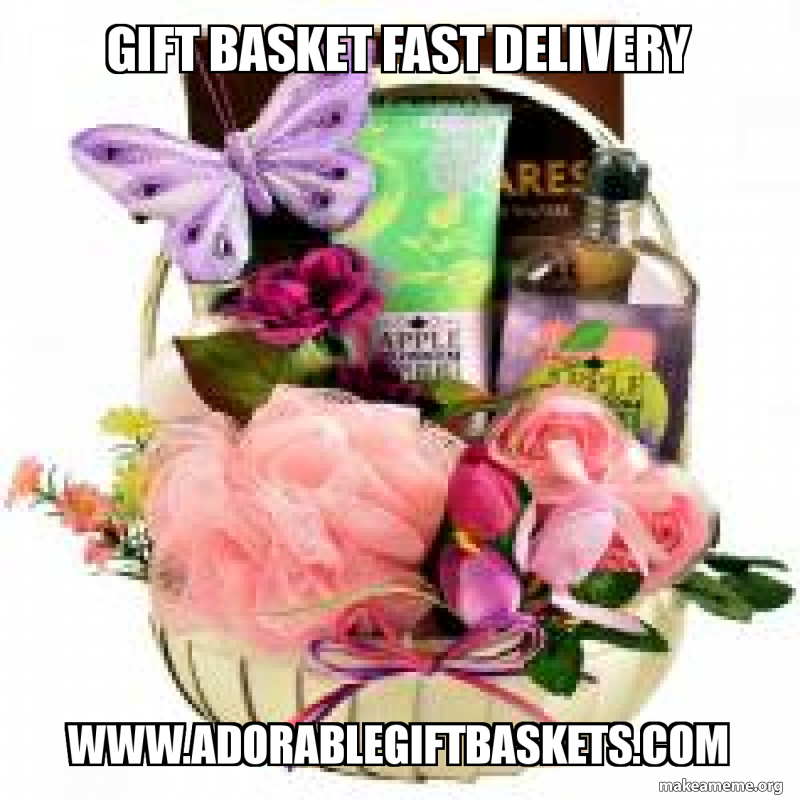 Gift Basket Fast Delivery www.adorablegiftbaskets.com Meme Generator