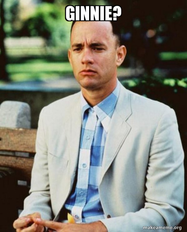 Ginnie? - Forrest Gump Meme Generator