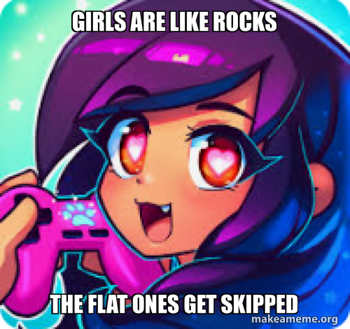 Girls are like rocks The flat ones get skipped Meme Generator