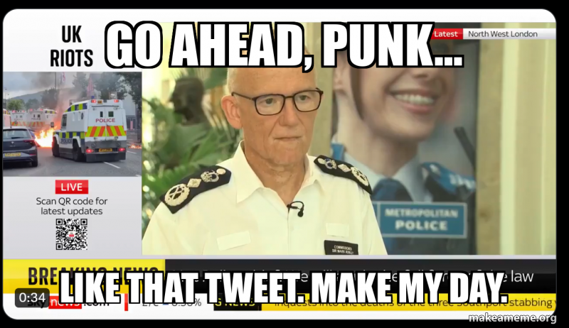go ahead, punk... like that tweet. make my day. Meme Generator