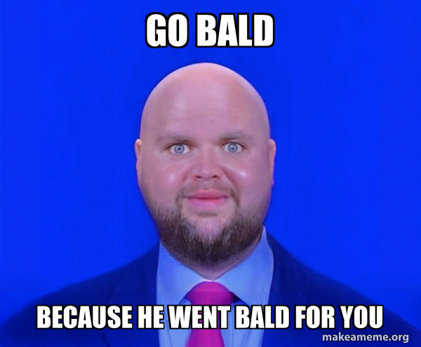 Go bald because he went bald for you - Bald J.D. Vance Meme Generator