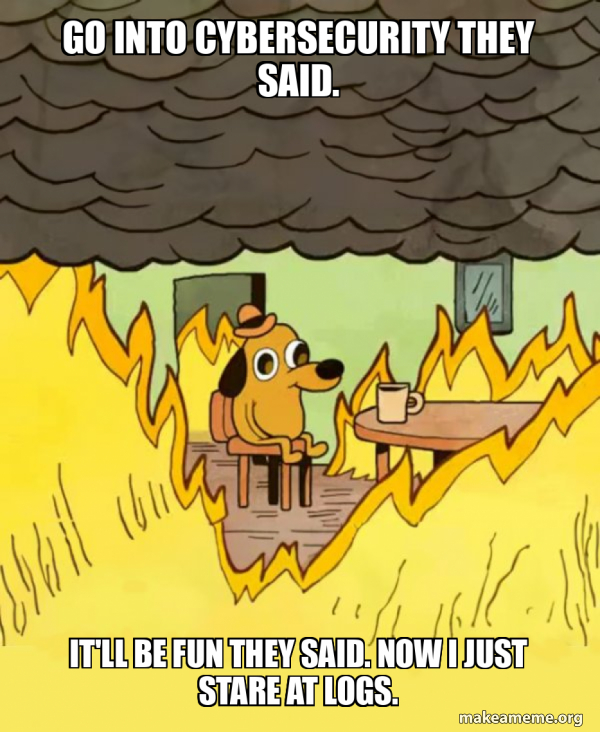 Go into Cybersecurity they said. It'll be fun they said. Now I just ...
