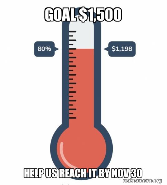 Goal $1,500 Help us reach it by Nov 30 - EOQHA 5050 Draw Meme Generator