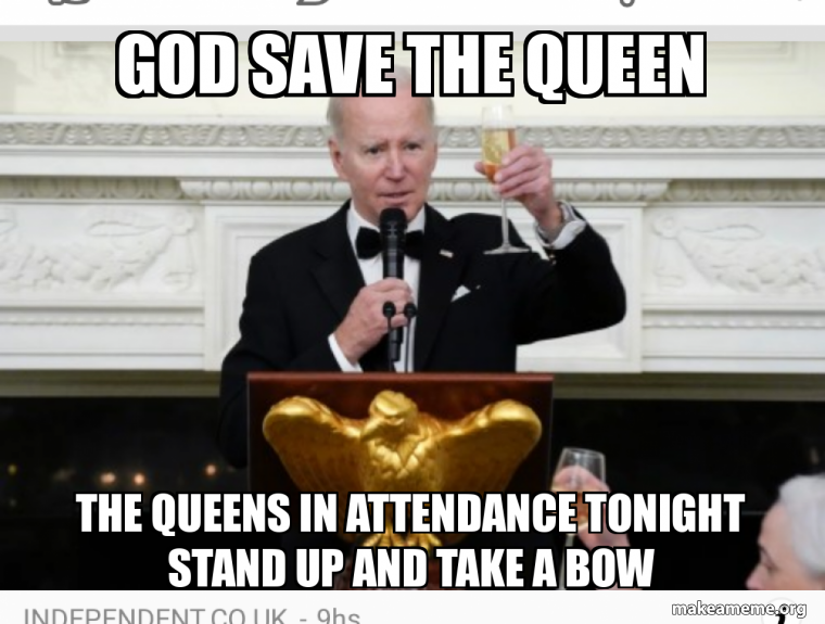God save the queen The queens in attendance tonight stand up and take a ...