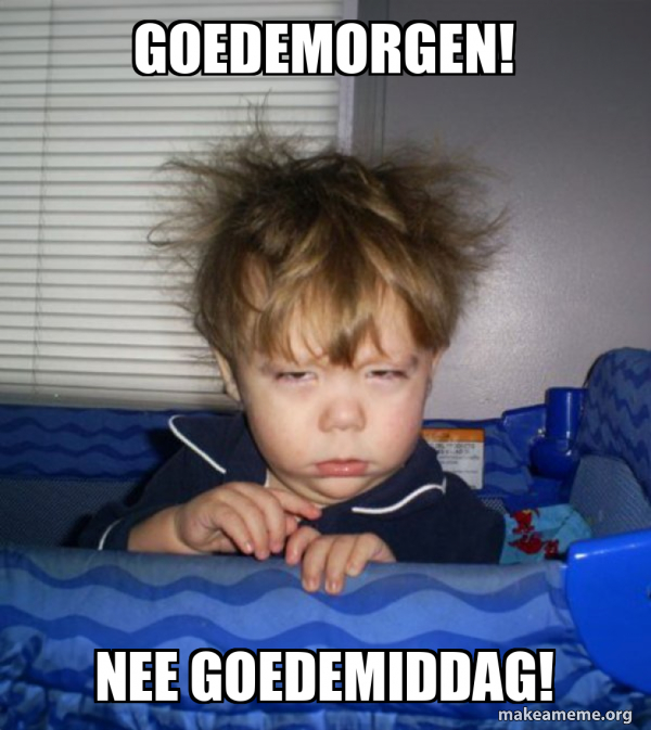 Goedemorgen! Nee goedemiddag! - Monday Mornings Meme Generator