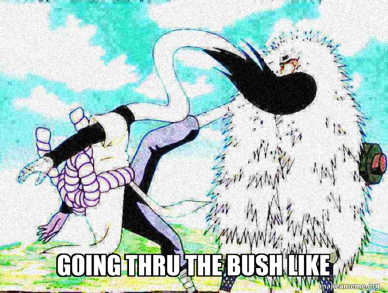 Going thru the bush like Meme Generator
