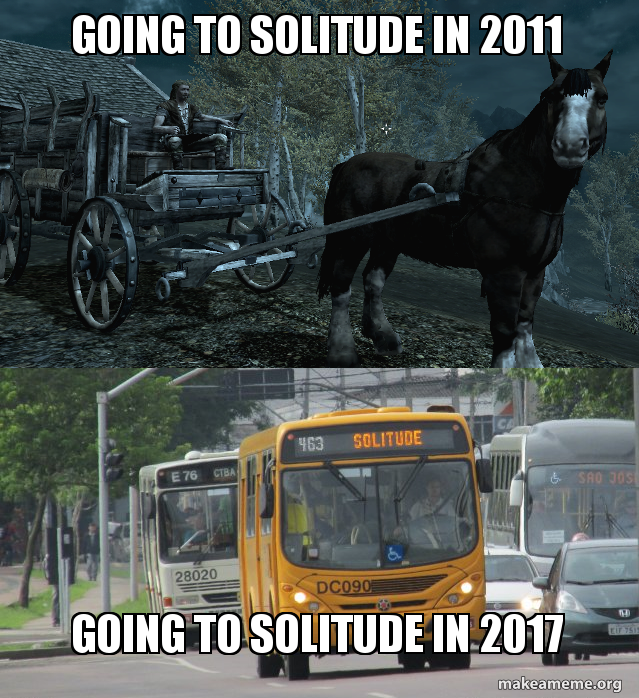 Going to solitude in 2011 Going to solitude in 2017 Meme Generator