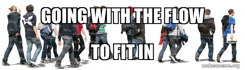 going with the flow to fit in Meme Generator