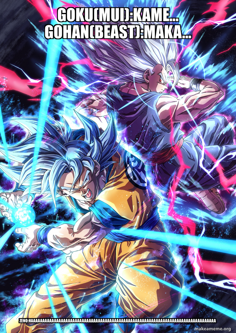 GOKU(MUI):KAME... GOHAN(BEAST):MAKA... Zeno ...