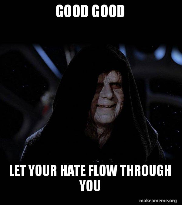 Good Good Let The Hate Flow Through You Meme