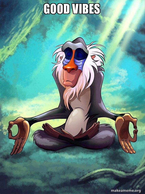 Rafiki Lion King Meditating